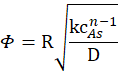 Solved 5. If the Thiele Modulus is defined as:And the | Chegg.com