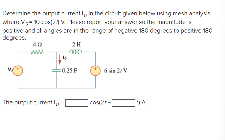 Solved Determine the output current IO in the circuit given | Chegg.com
