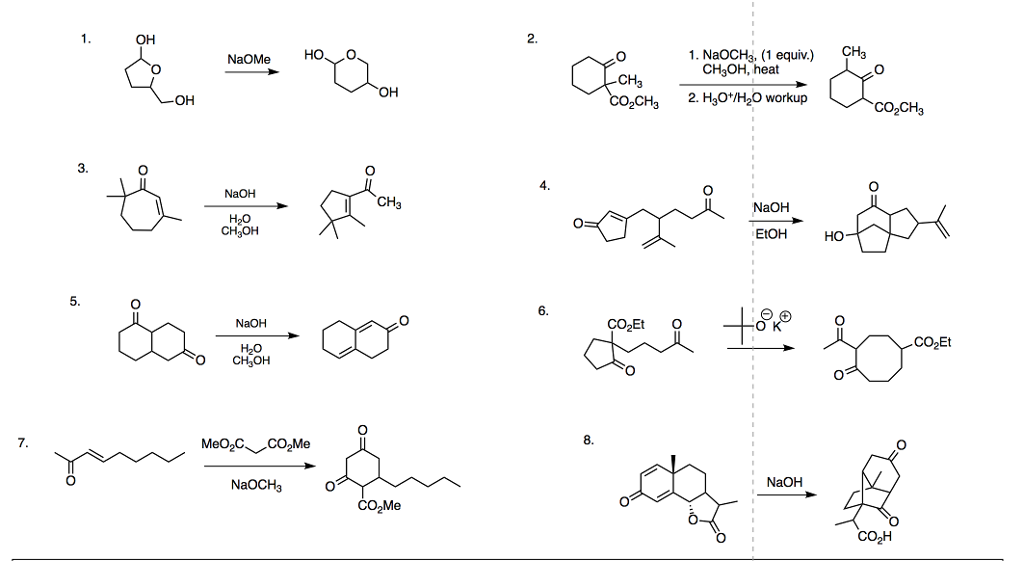 Solved NaOMe Hoo 1. NaOCH3. (1 equiv.) -H3 CH3OH, heat CH3 | Chegg.com