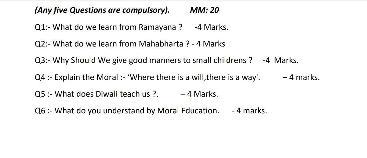 Solved (Any five Questions are compulsory). Q1:- What do we | Chegg.com