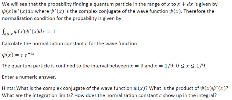 Solved We will see that the probability finding a quantum | Chegg.com