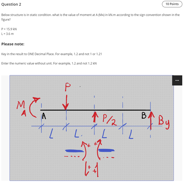 Solved Below structure is in static condition. what is the | Chegg.com