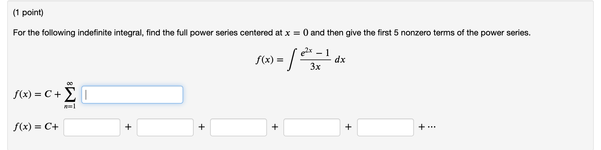Solved For the following indefinite integral, find the full | Chegg.com
