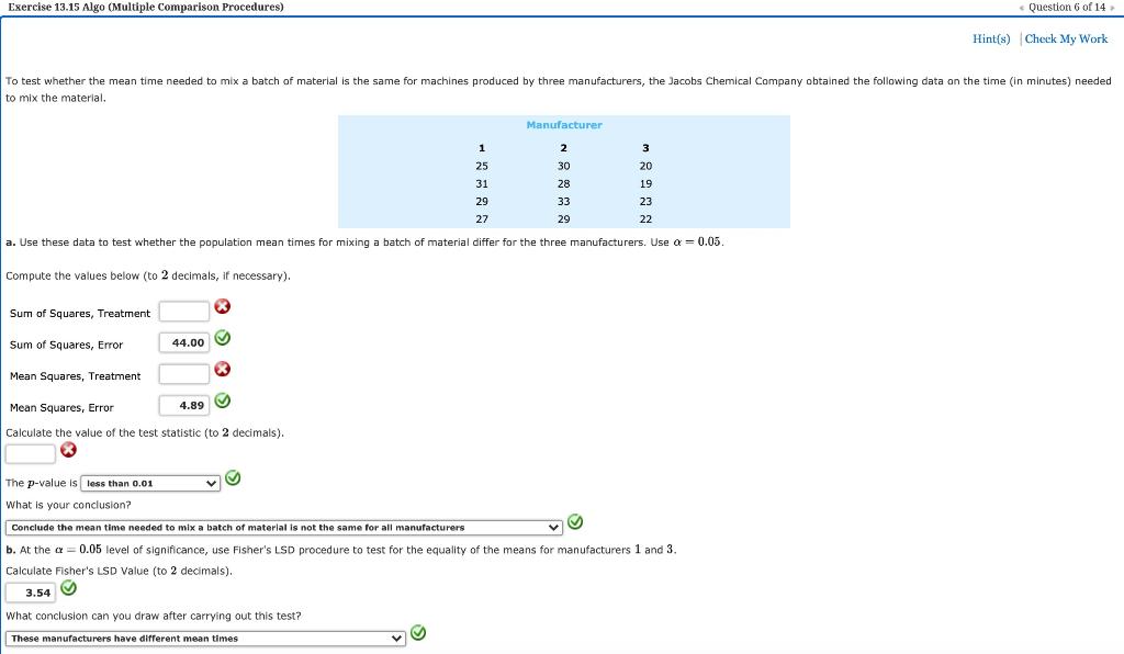 Solved Exercise 1315 Algo Multiple Comparison Procedures 
