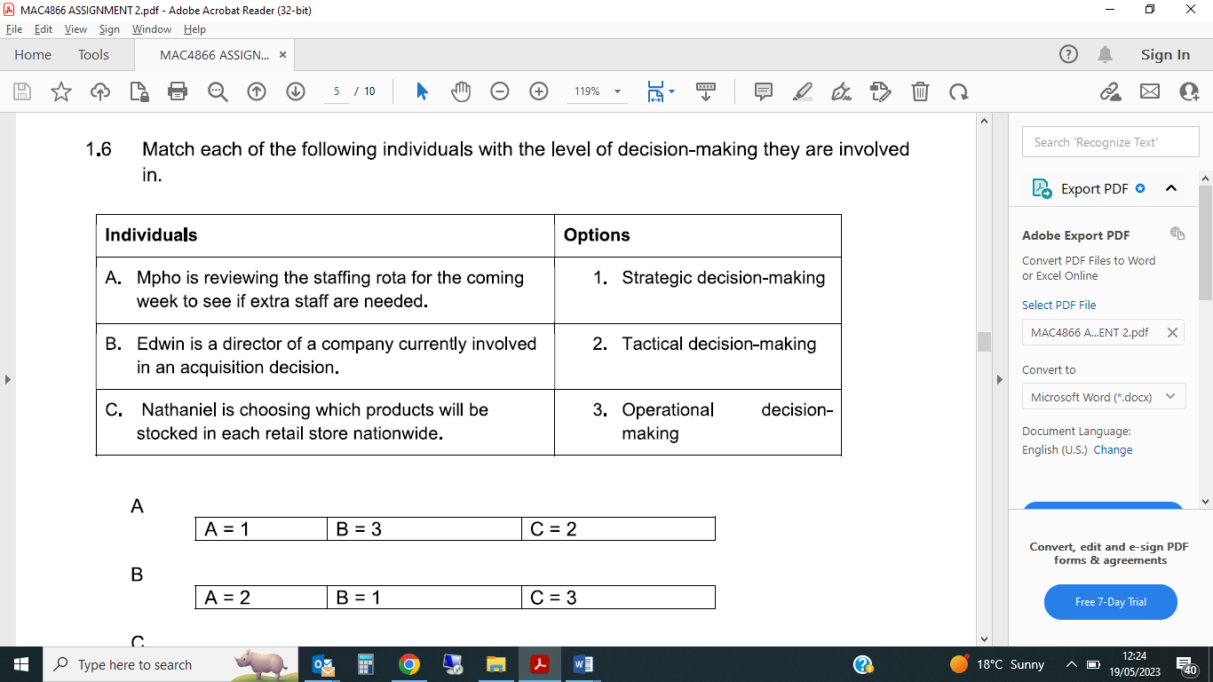 Solved (\$o MAC4866 ASSIGNMENT 2.pdf - Adobe Acrobat Reader | Chegg.com