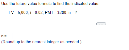 Solved Use the future value formula to find the indicated | Chegg.com