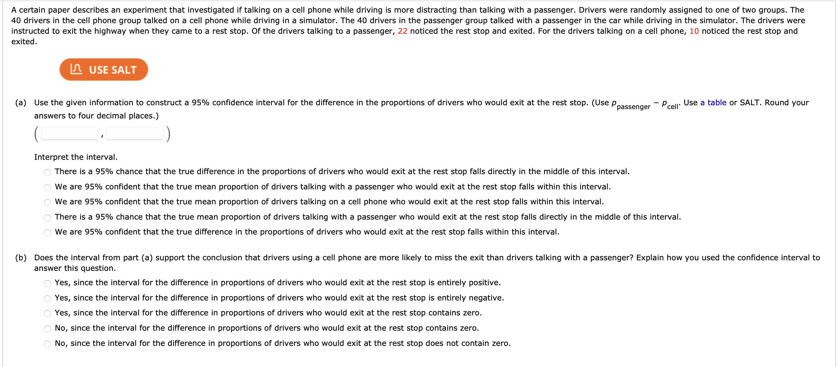 Solved exited. answers to four decimal places.) Interpret | Chegg.com