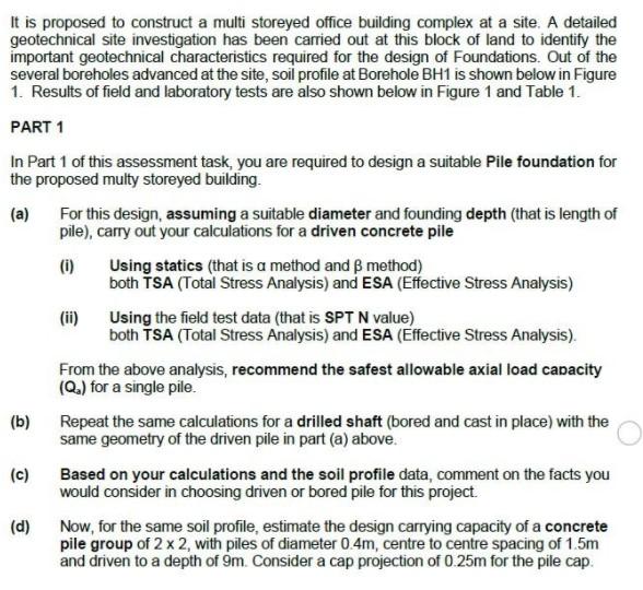 Solved It is proposed to construct a multi storeyed office | Chegg.com