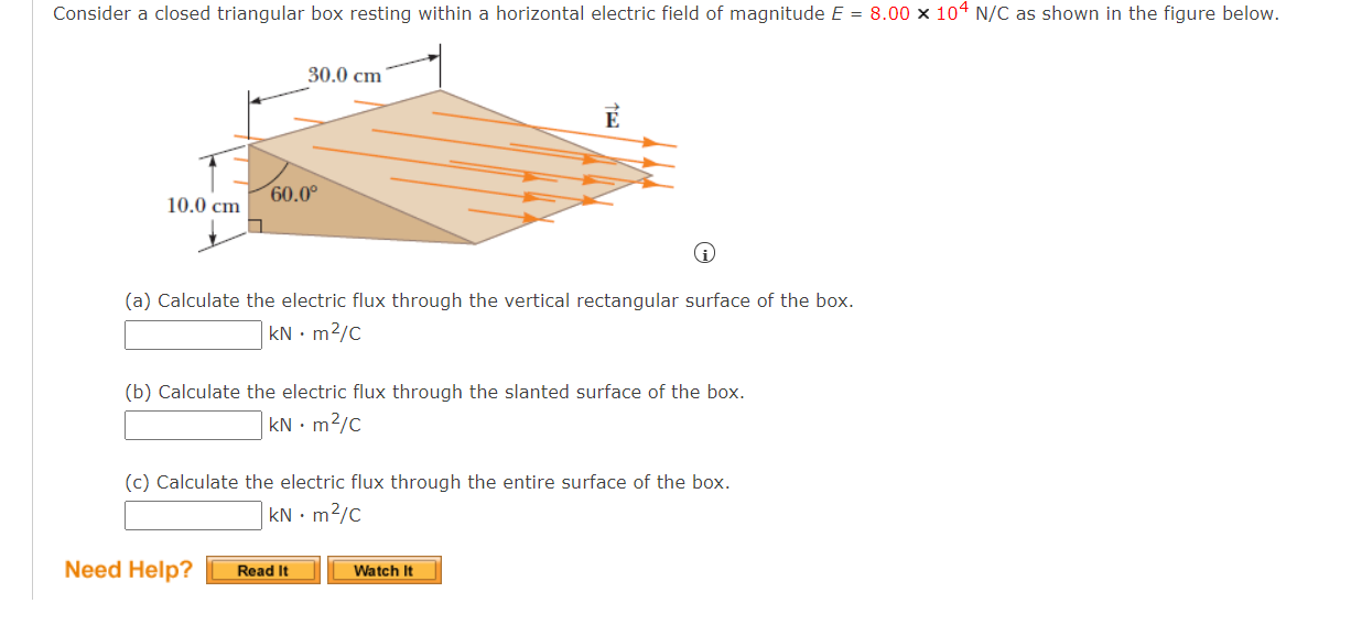 Solved Consider a closed triangular box resting within a | Chegg.com