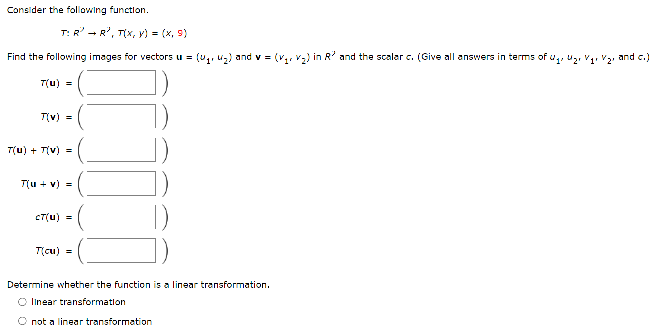 Solved Consider the following function. T: R2 = R2, T(x, y) | Chegg.com