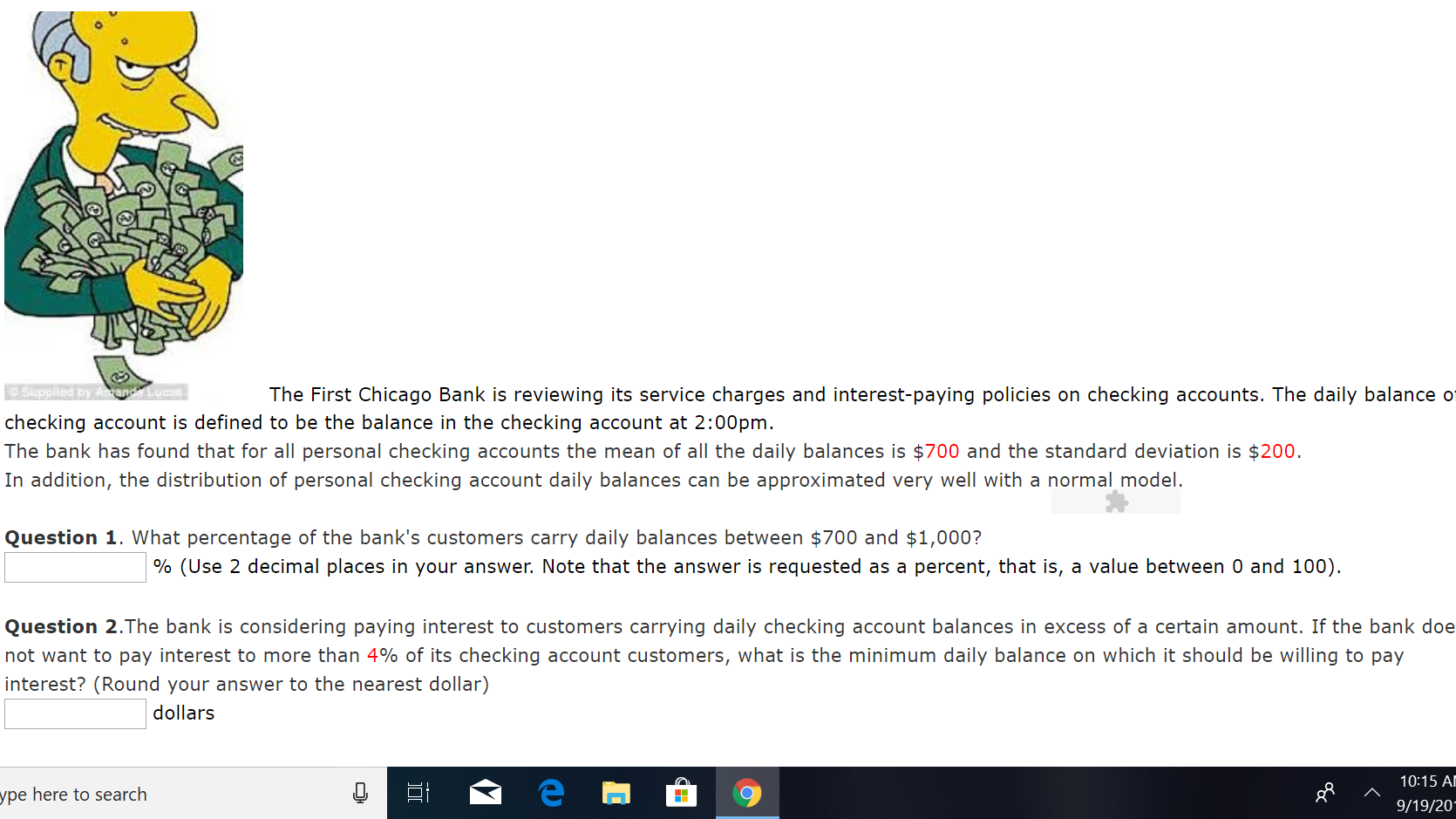Solved supplied by The First Chicago Bank is reviewing its | Chegg.com