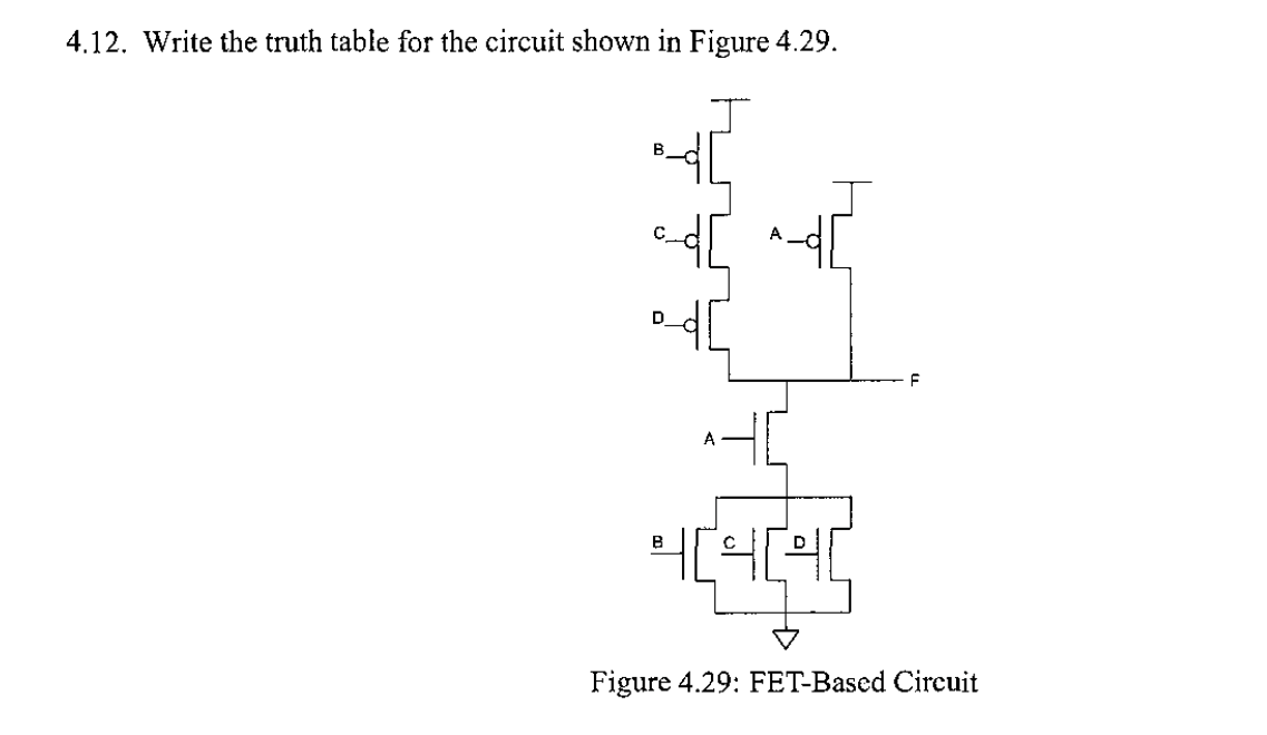 Solved 4.12. Write the truth table for the circuit shown in | Chegg.com