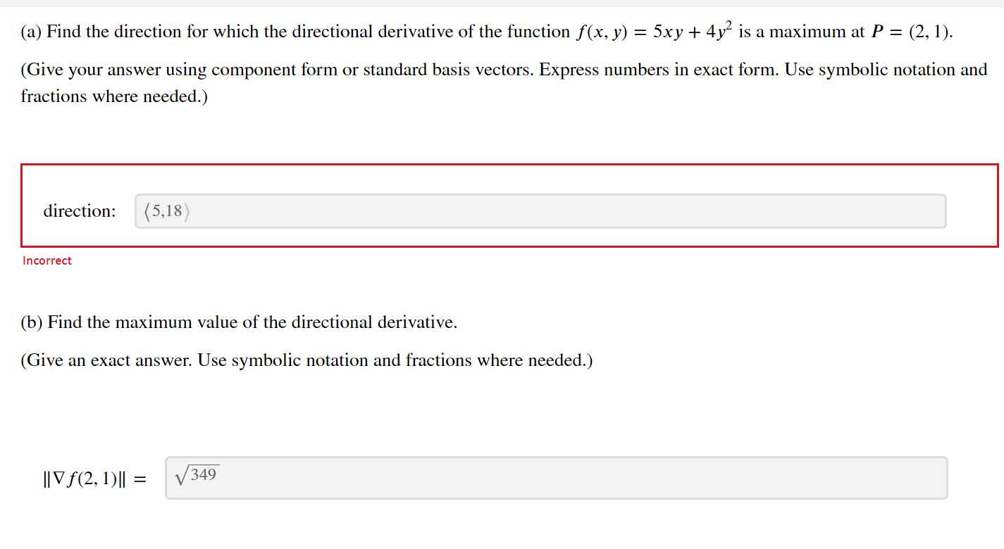 Solved (a) Find the direction for which the directional | Chegg.com