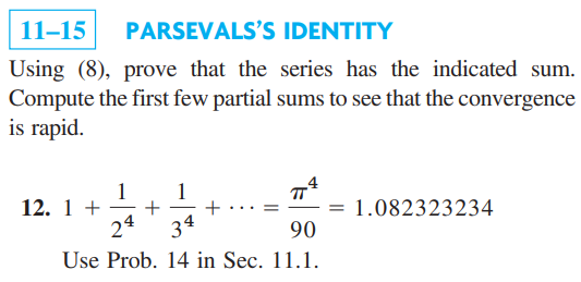 Solved 11-15 PARSEVALS'S IDENTITY Using (8), prove that the | Chegg.com