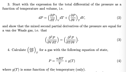 Solved 3. Start with the expression for the total | Chegg.com