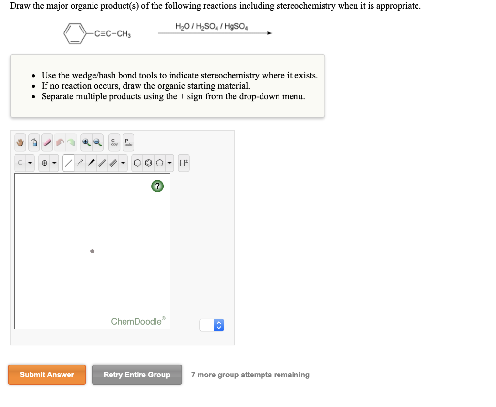 Solved Draw the predominant product(s) of the following | Chegg.com