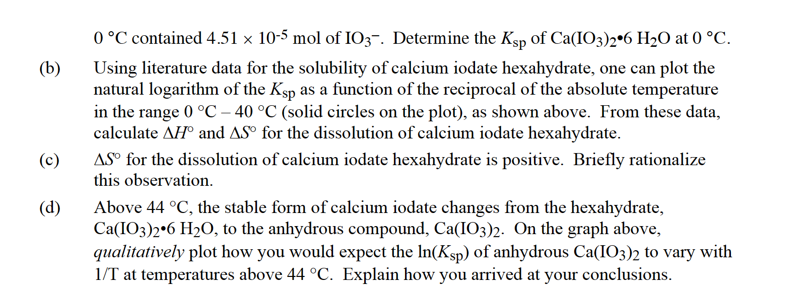 Solved Calcium iodate. At and below room temperature, | Chegg.com
