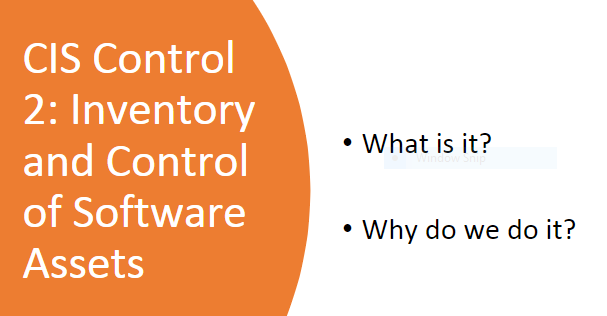 Solved CIS Control 2: Inventory and Control of Software | Chegg.com