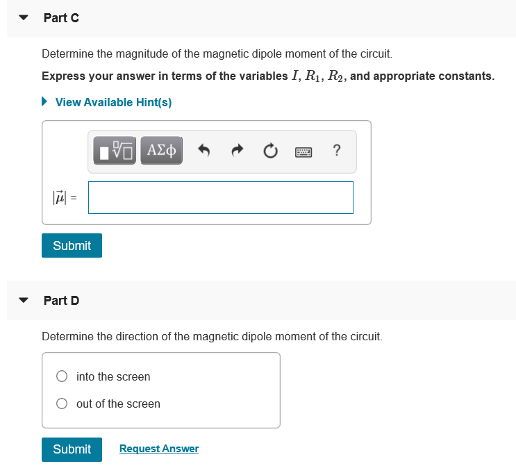 Solved A wire is formed into two semicircles connected by | Chegg.com