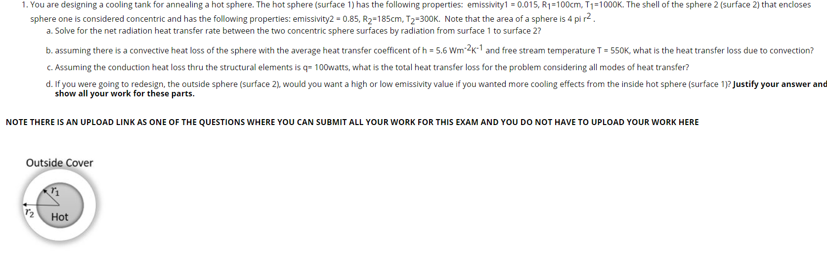 Solved 1. You are designing a cooling tank for annealing a | Chegg.com