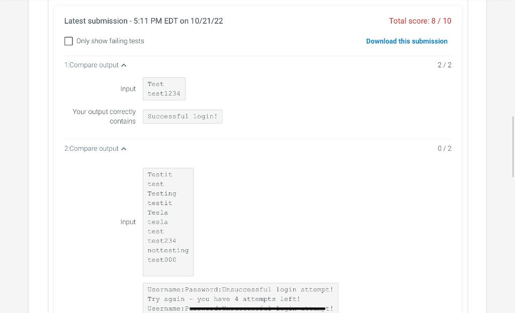 Solved Complete the Login class implementation. For the | Chegg.com