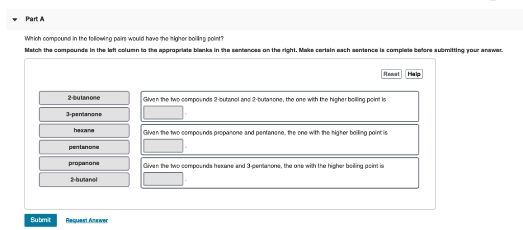 Solved Part A Which compound in the following pairs would | Chegg.com