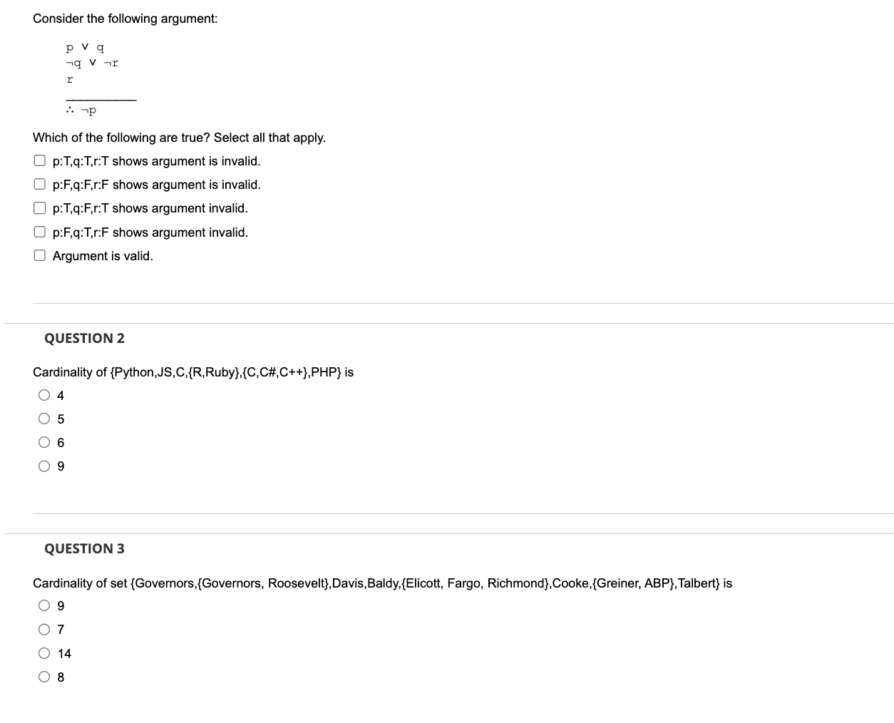 Solved Consider the following argument: Which of the | Chegg.com