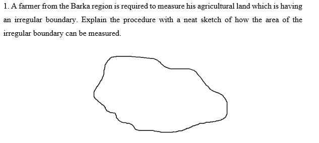 Solved 1. A farmer from the Barka region is required to | Chegg.com