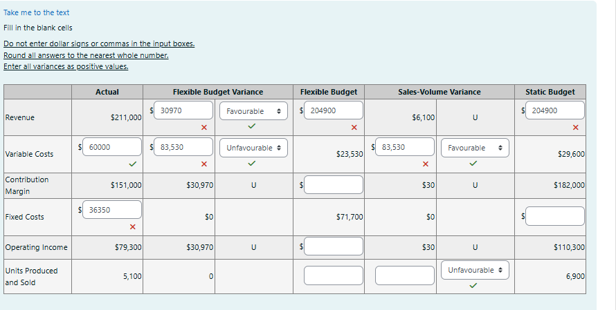 Solved Take me to the textFill in the blank cellsDo not | Chegg.com