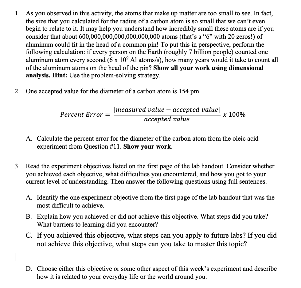 Solved 1. As you observed in this activity, the atoms that | Chegg.com