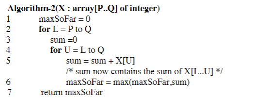 Solved Algorithm-2 2(X : array [P..Q] of integer | Chegg.com