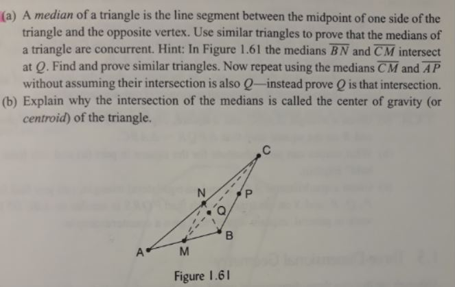 Solved (a) A median of a triangle is the line segment | Chegg.com