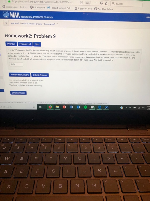 Solved Da webwork https:// Amazon.com-Online 2 MAA uoregon | Chegg.com