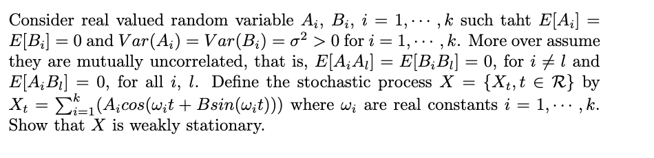 Solved = = = = > - = Consider real valued random variable | Chegg.com