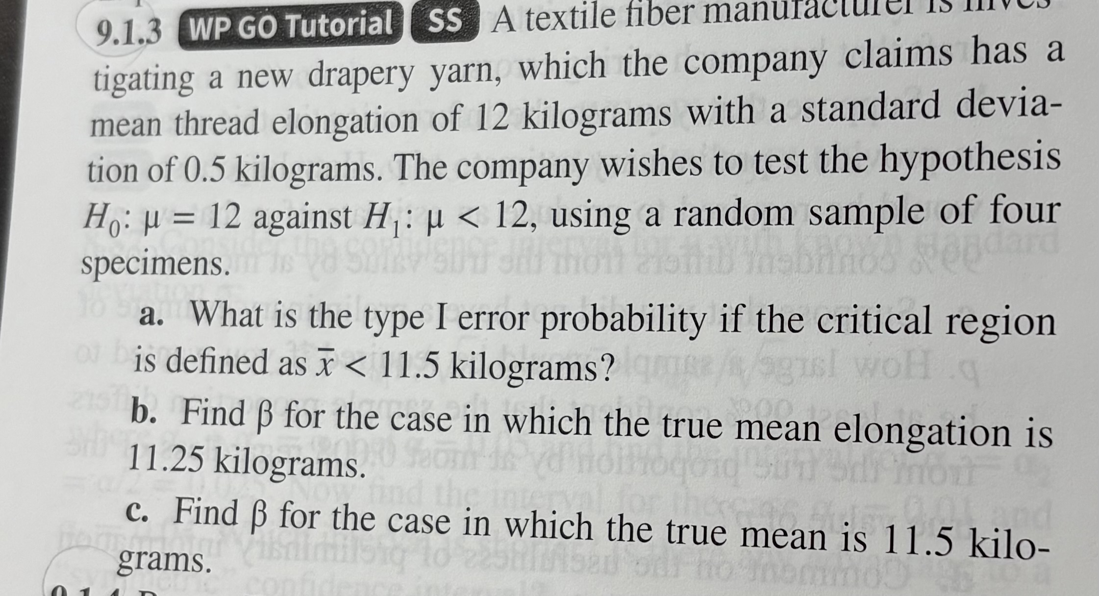 Solved 9.1.3 WP GO ﻿Tutorial SS ﻿A textile fiber | Chegg.com
