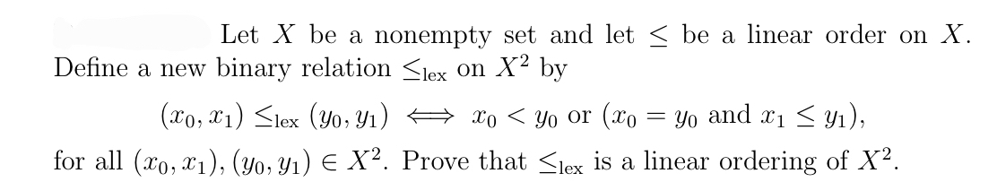 Solved Let X be a nonempty set and let