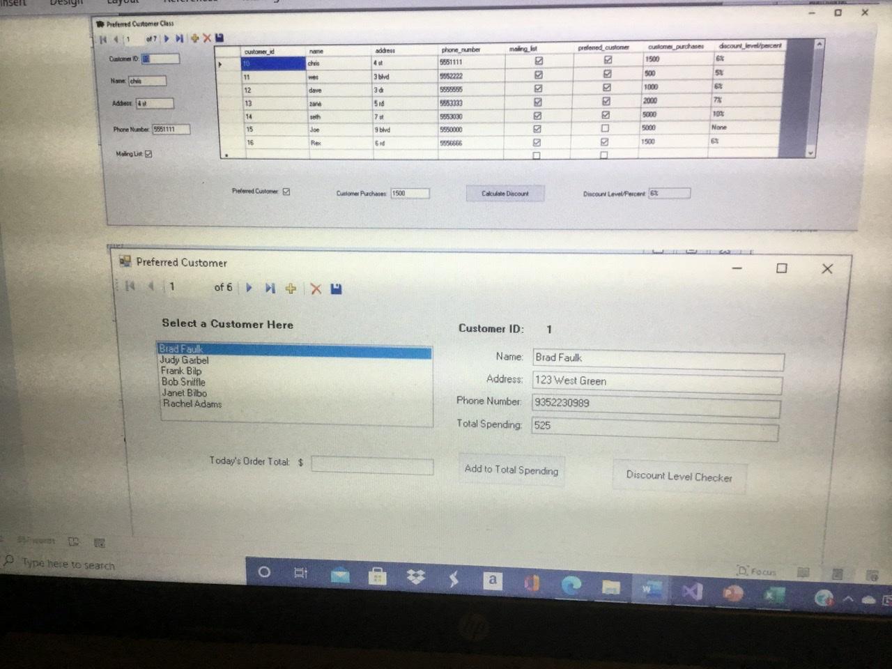 Create A Preferred Customer Class In C Windowsform