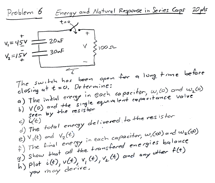 Solved The switch has been open for a long time | Chegg.com