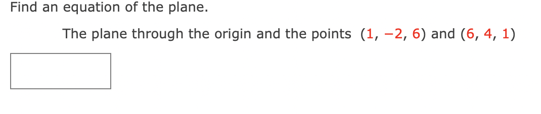Solved Find an equation of the plane. The plane through the | Chegg.com