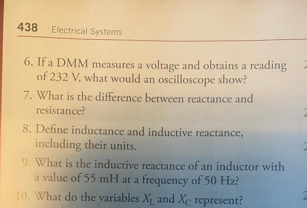 Solved 6. If a DMM measures a voltage and obtains a reading | Chegg.com