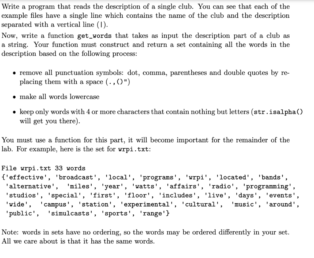 Solved Write a program that reads the description of a | Chegg.com