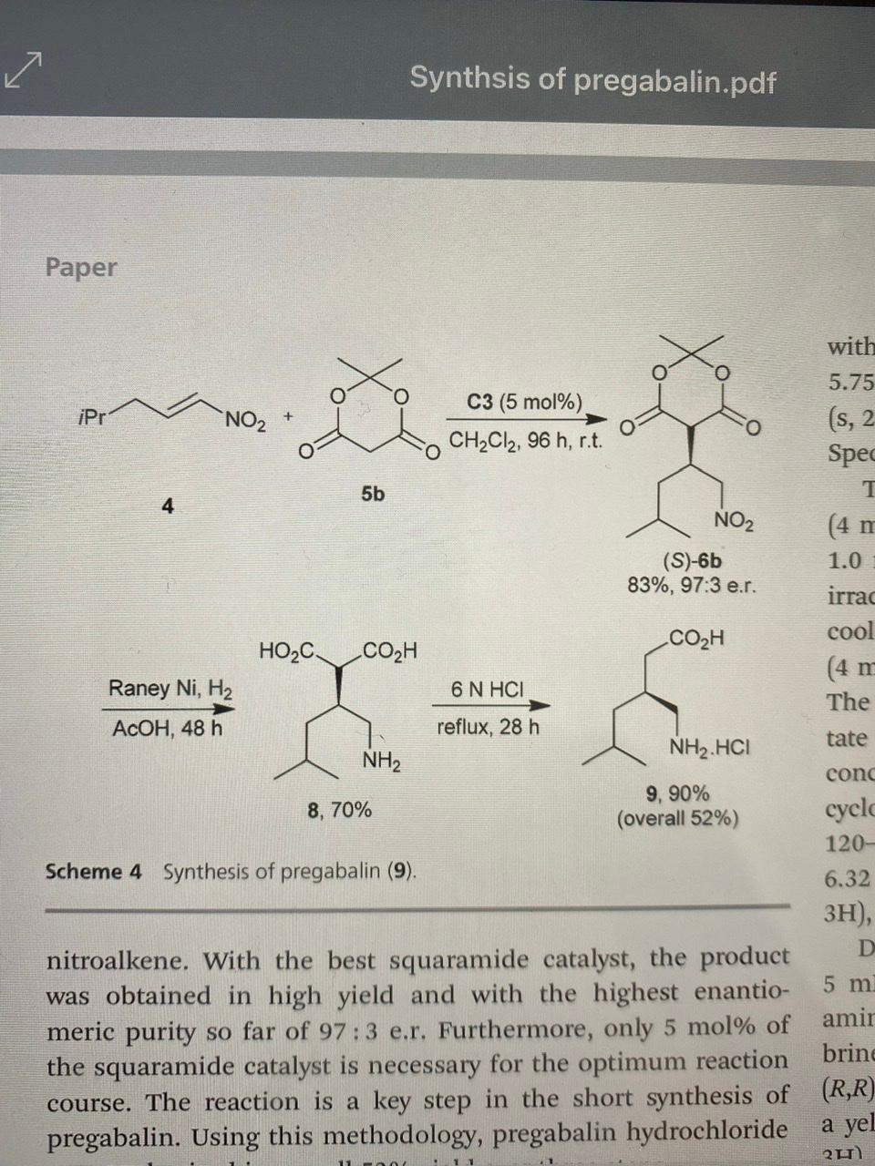 Solved The article describes a three-step synthesis of | Chegg.com
