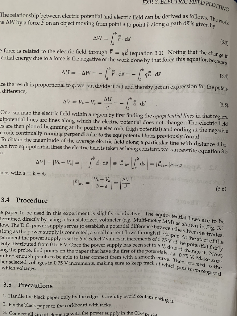 Solved: 1-Show From Equation 3.5 That The Electric Field L... | Chegg.com