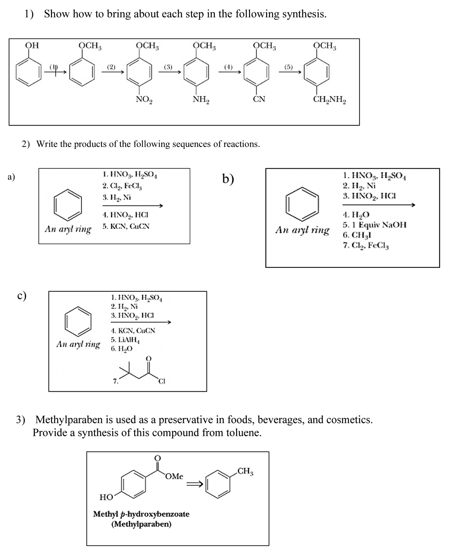 Solved Show how to bring about each step in the following | Chegg.com