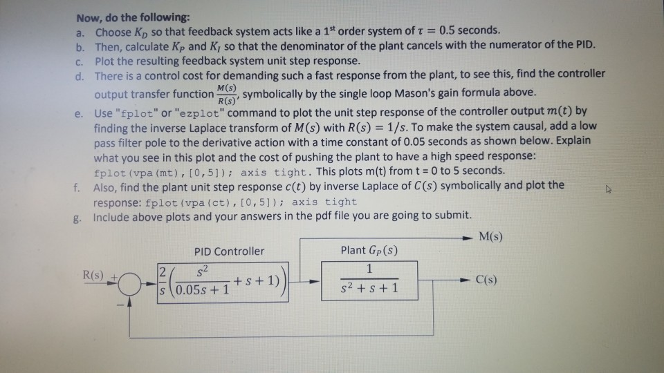 It is possible to design the PID so that the | Chegg.com