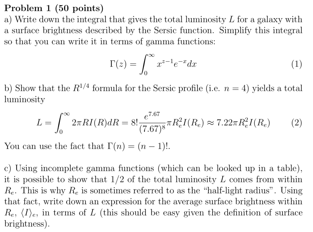 Problem 1 (50 points) a) Write down the integral that | Chegg.com