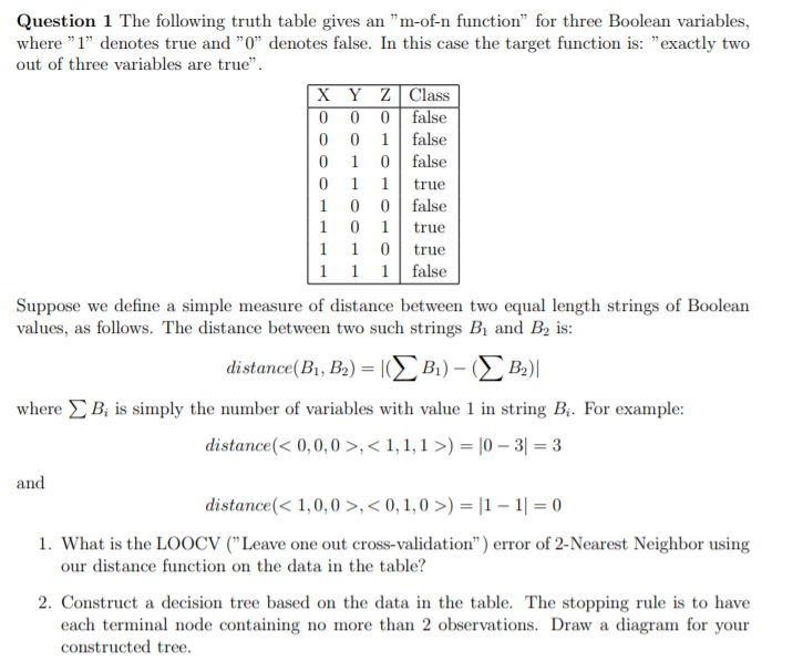 0 0 0 0 0 1 0 1 0 0 1 true 1 Question 1 The following | Chegg.com