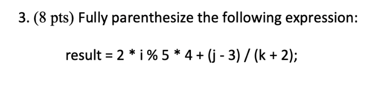 Solved Below is C precedence order table NOTE: This chart is | Chegg.com