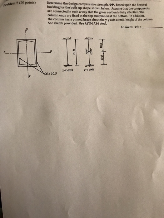 Solved Determine the design compressive strength, Phi P | Chegg.com
