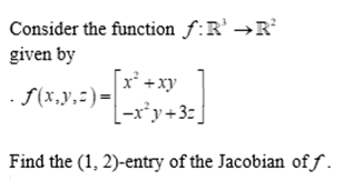 Solved Consider the function f:R3→R2 given by | Chegg.com
